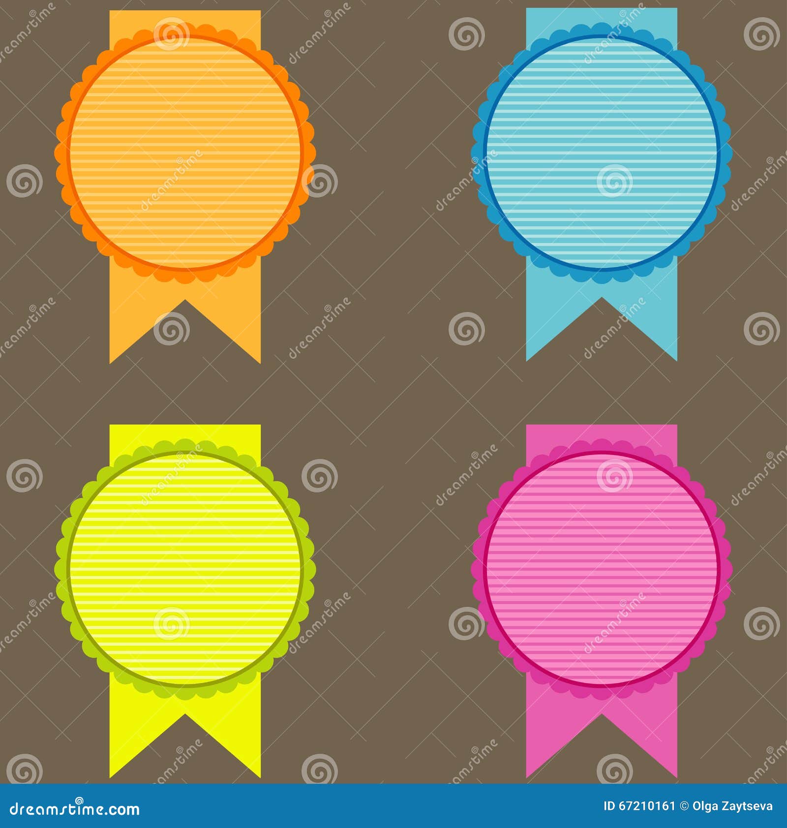 Blank Seals And Medals In Blue Stock Image | CartoonDealer.com #3930901