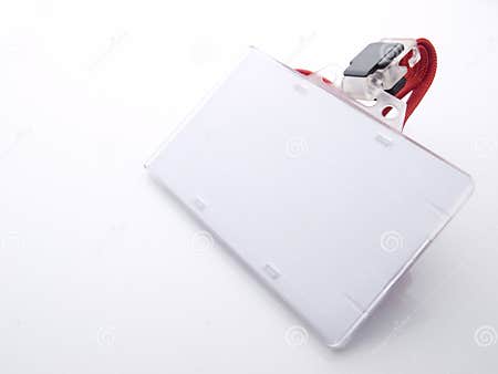Blank Security Card on White Stock Image - Image of badge ...