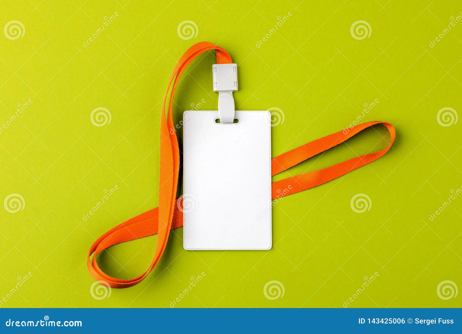 Blank Security Tag with a Red Stripe Neck on a Green Background. Place ...