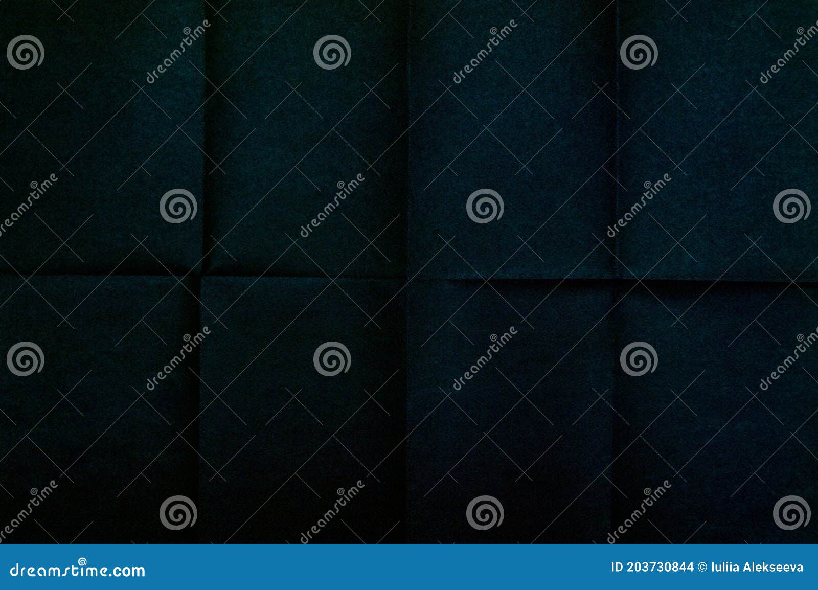 Blank Sheet of Black Paper Folded Vertically and Horizontally Stock ...