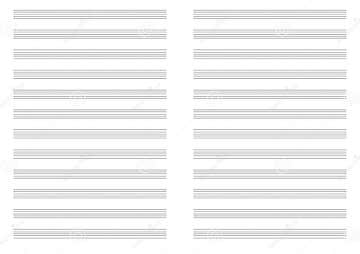 Blank Sheet Music Page Template. Lined Page with Note Stave Stock ...
