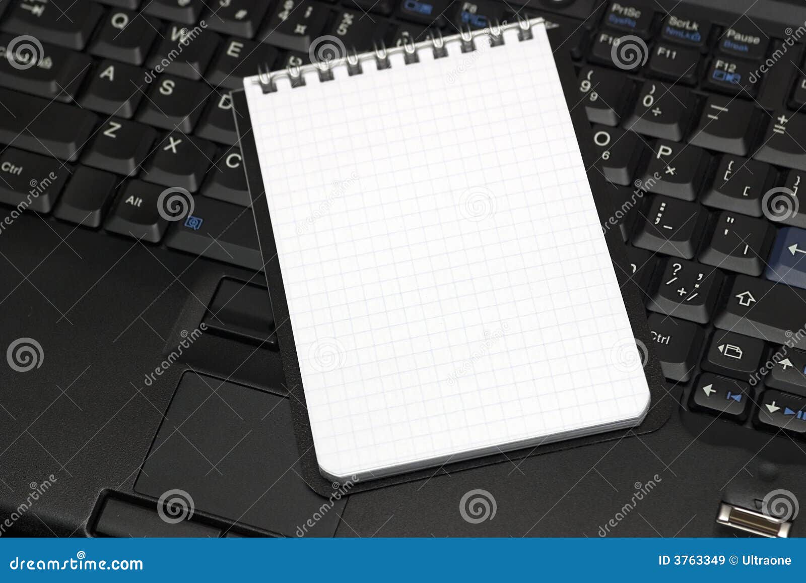 Blank Sheet Notebook and Laptop Stock Image - Image of horizontal ...