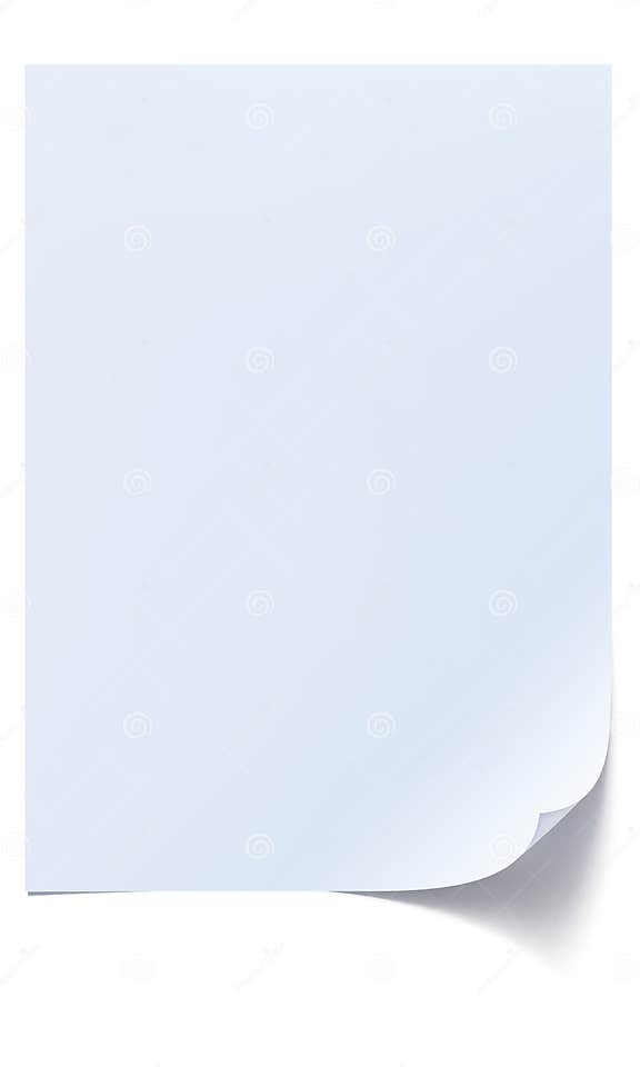 Blank sheet of paper stock vector. Illustration of curl - 23902859