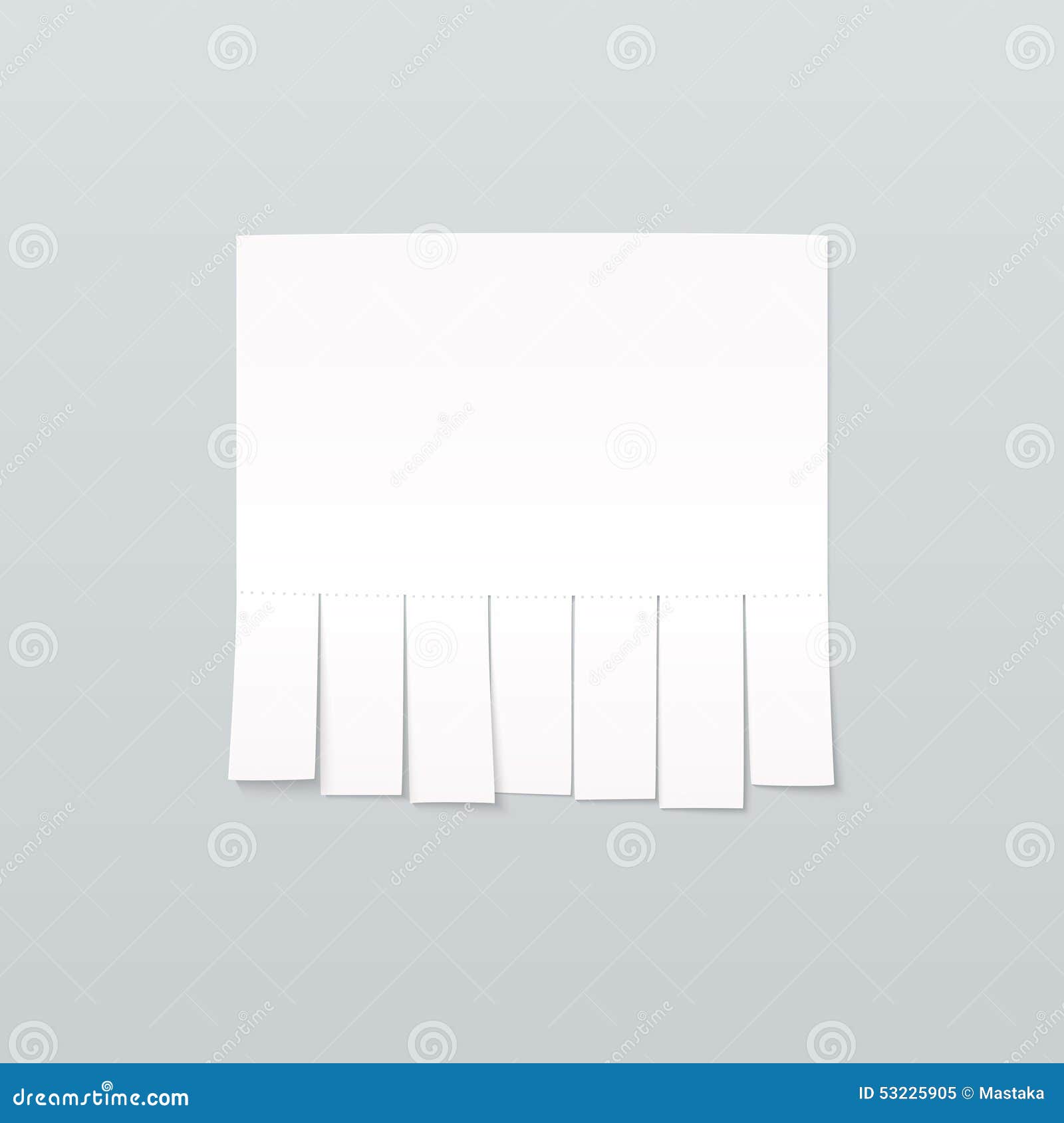 Blank Sheet Of Paper Advertising With Cut Slips Cartoon Vector ...