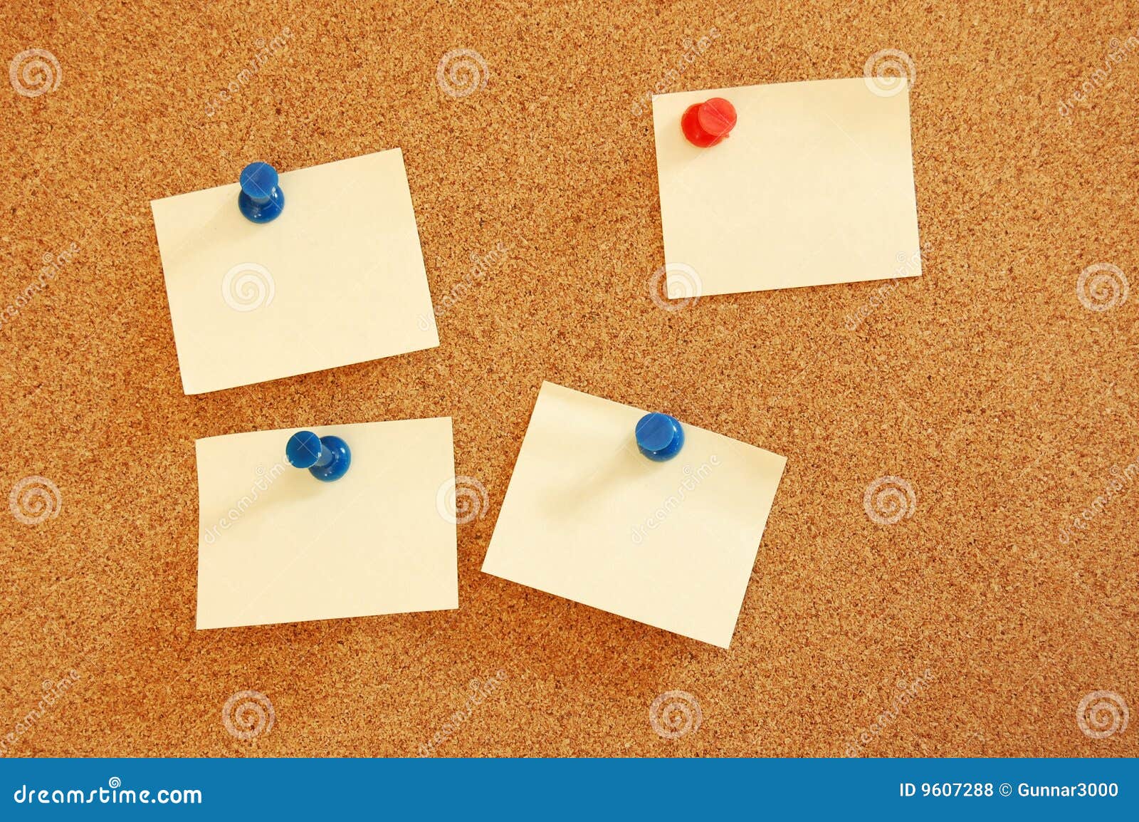 Blank Sheet of Paper on Bulletin Board Stock Photo - Image of info ...