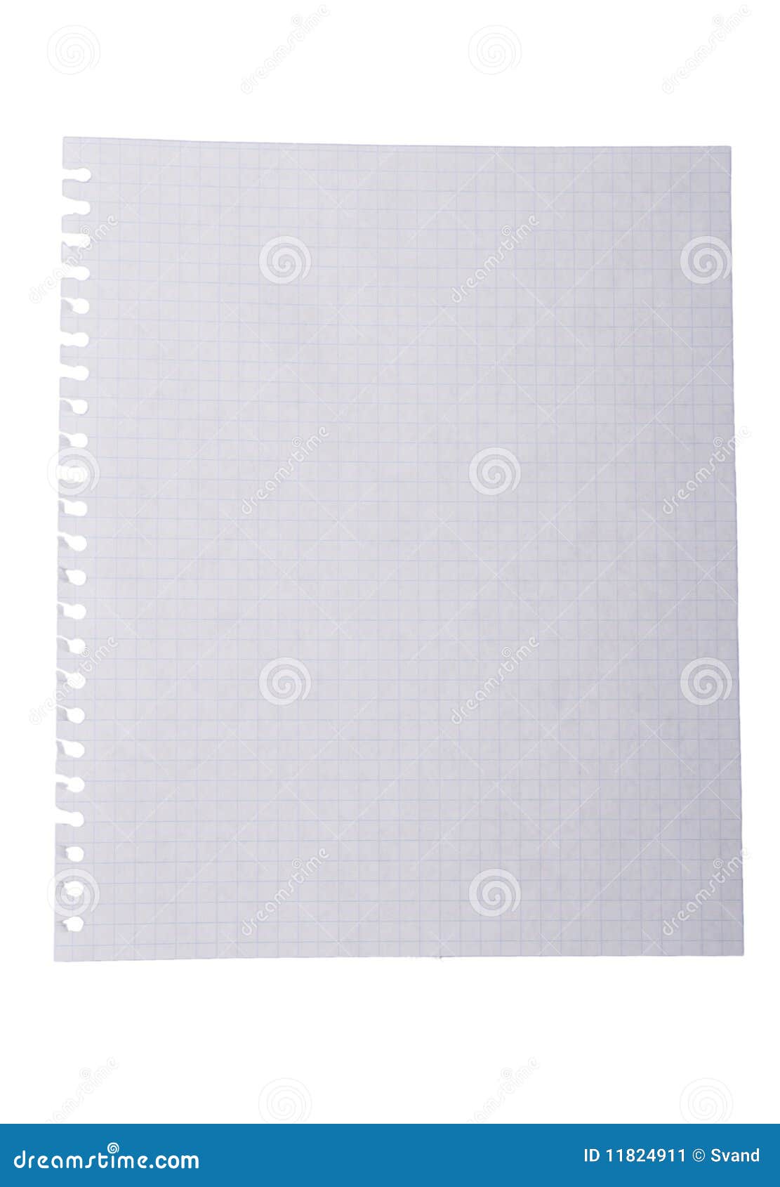 Blank Sheet of Paper from Copybook Stock Image - Image of notepaper ...
