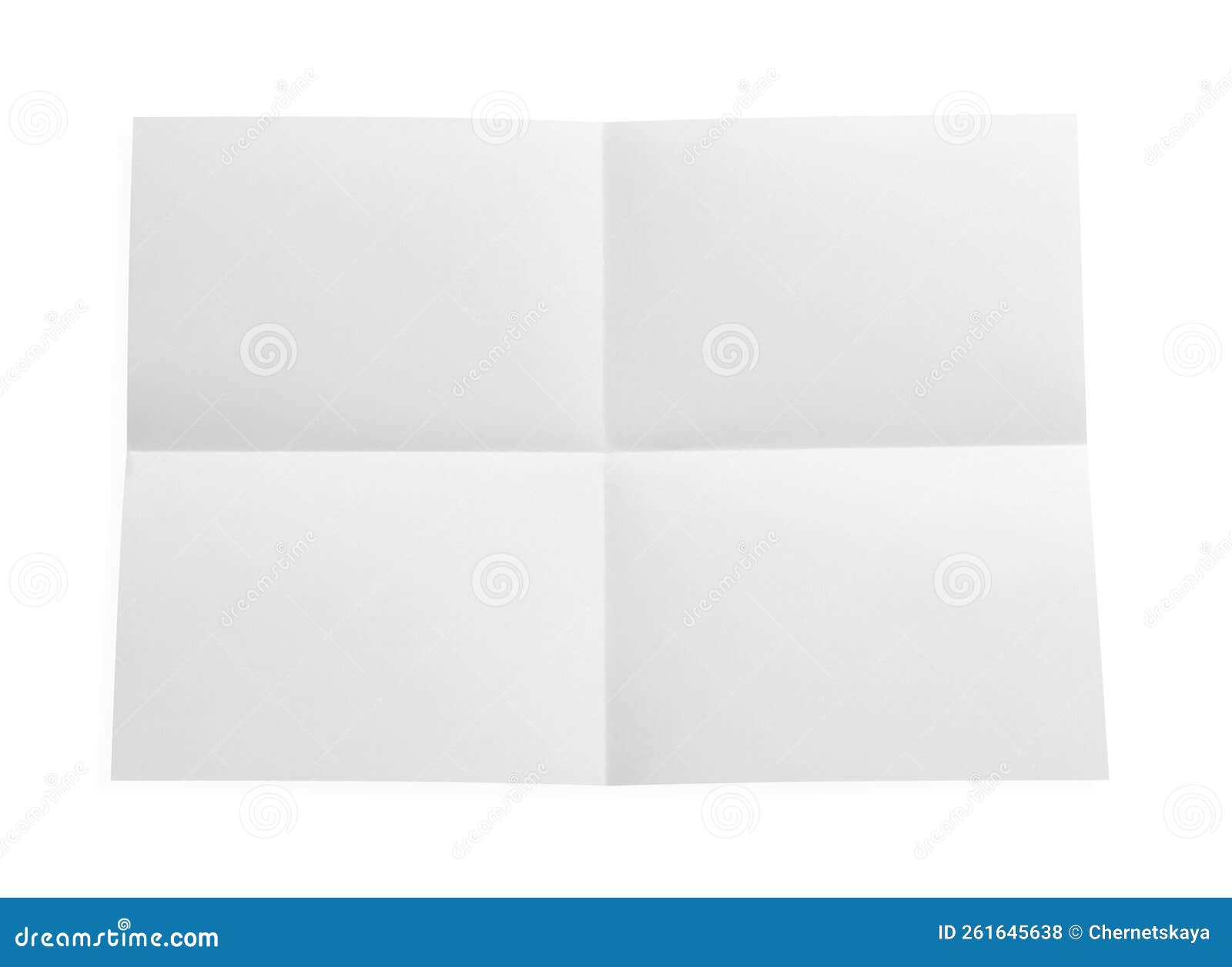 Blank Sheet of Paper with Creases, Top View Stock Photo - Image of ...