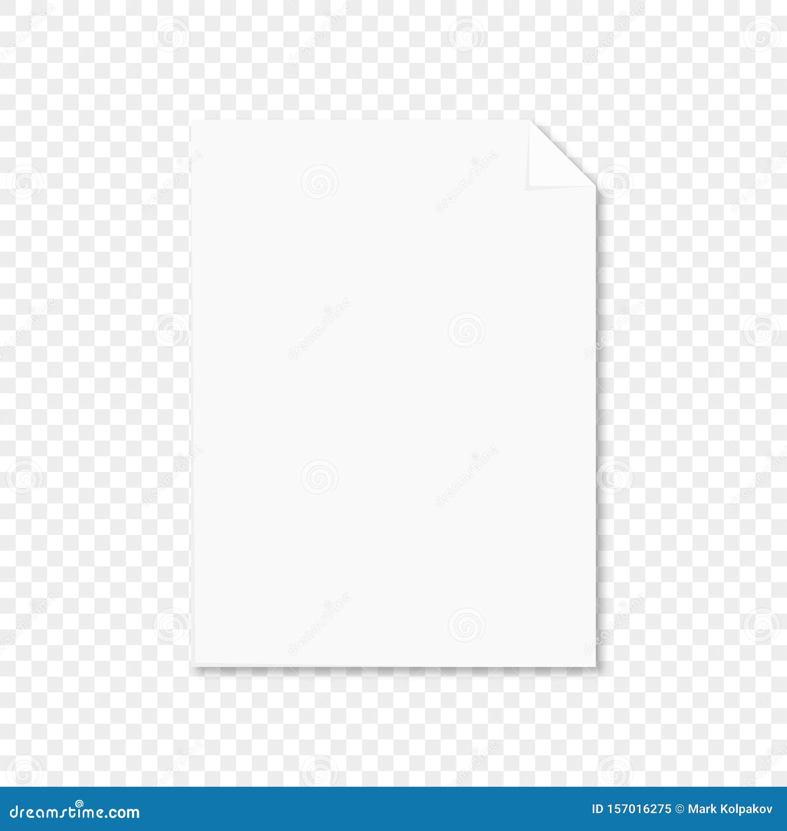 Blank Sheet Paper Curved Edge Stock Illustrations – 221 Blank Sheet ...