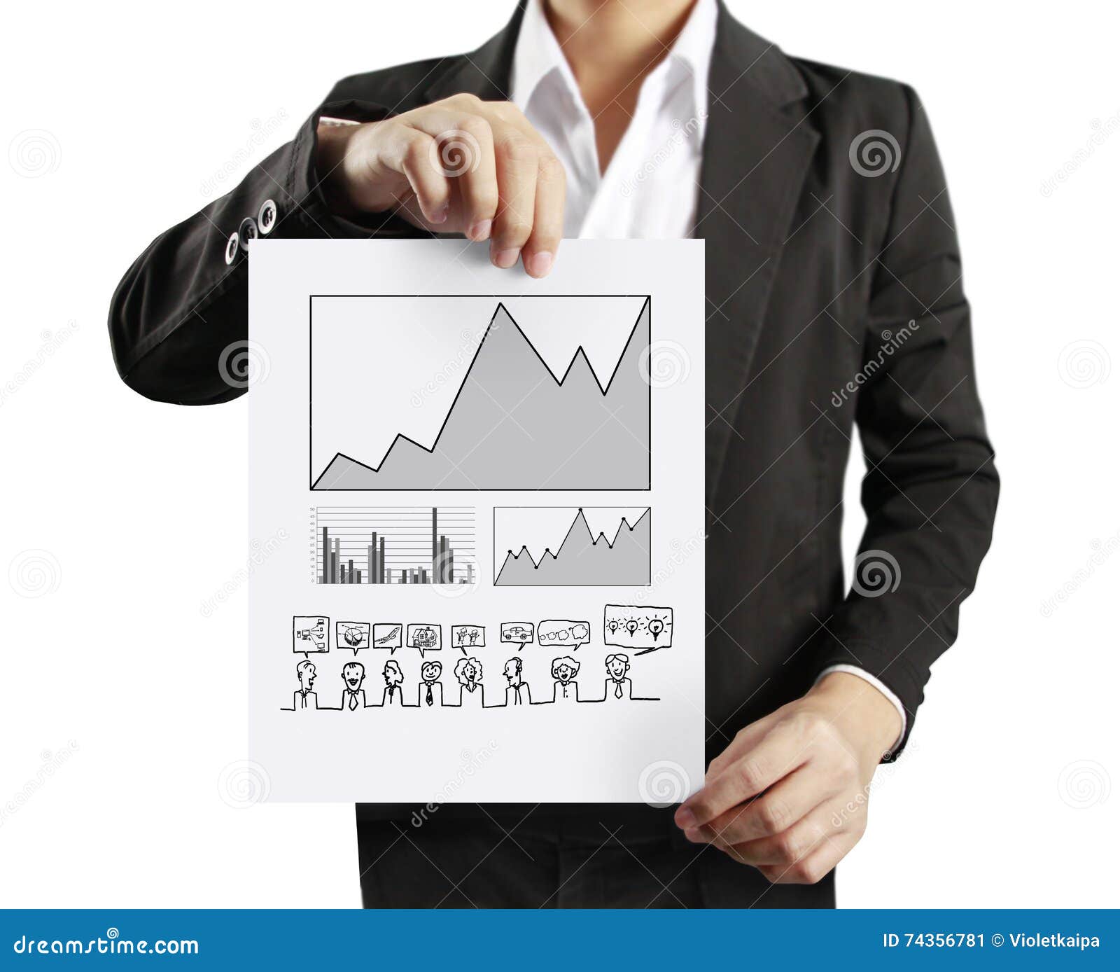 Blank Sheet of Paper in Hand Stock Image - Image of palm, instruct ...