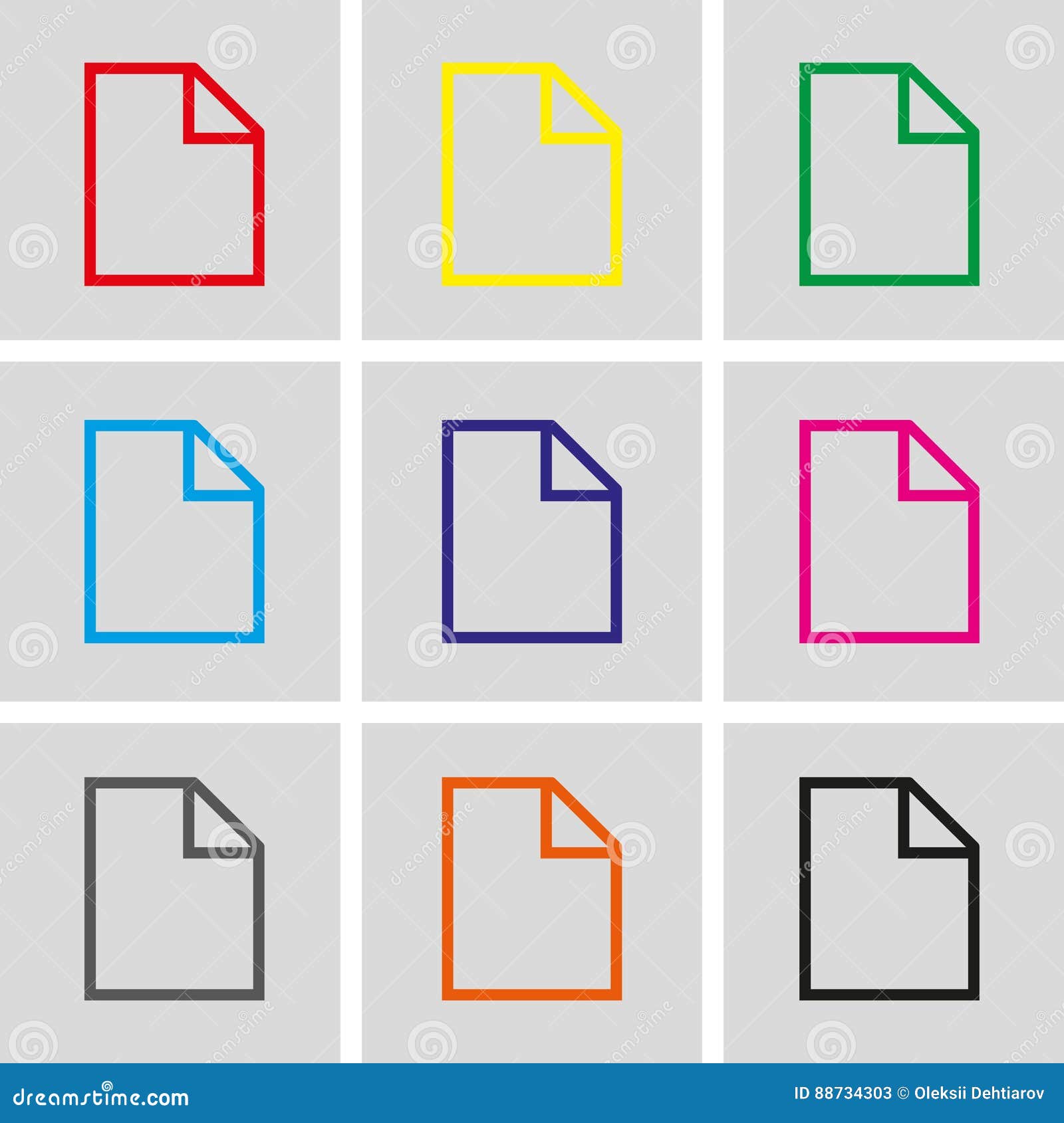 Blank Sheet of Paper Icon Stock Vector Illustration Flat Design Stock ...