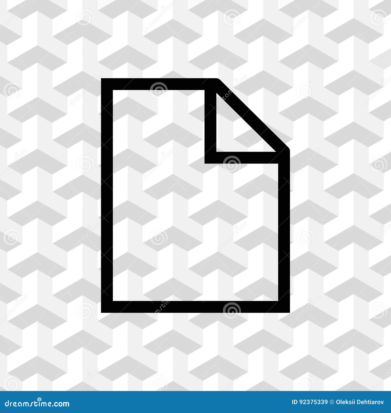 Blank Sheet of Paper Icon Stock Vector Illustration Flat Design Stock ...