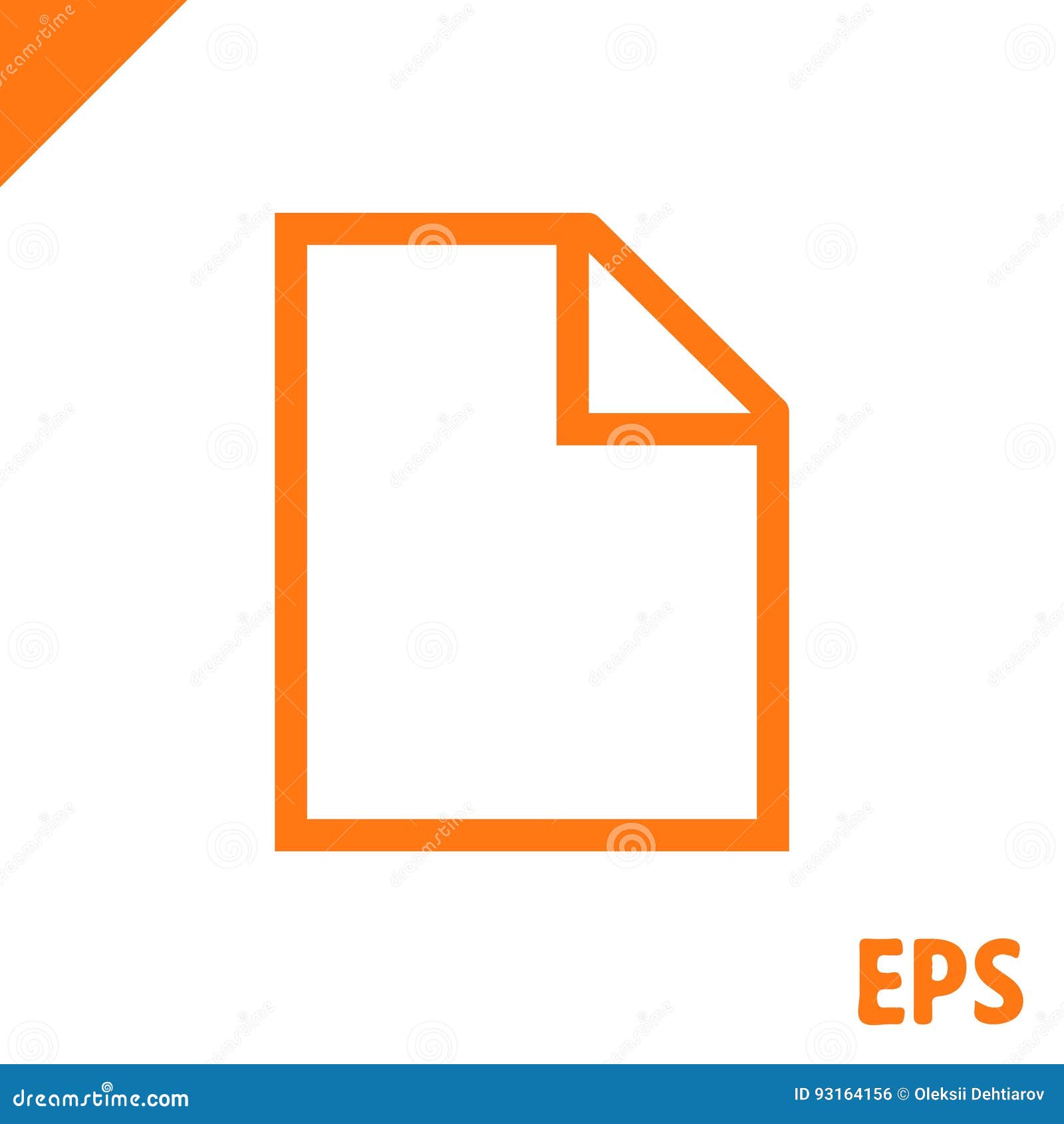 Blank Sheet of Paper Icon Stock Vector Illustration Flat Design Stock ...