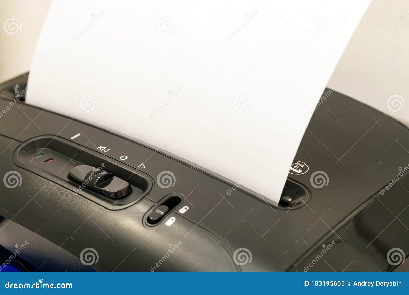 Destroy Top Secret Documents. Shredder Cuts Concept Prints Stock Photo ...