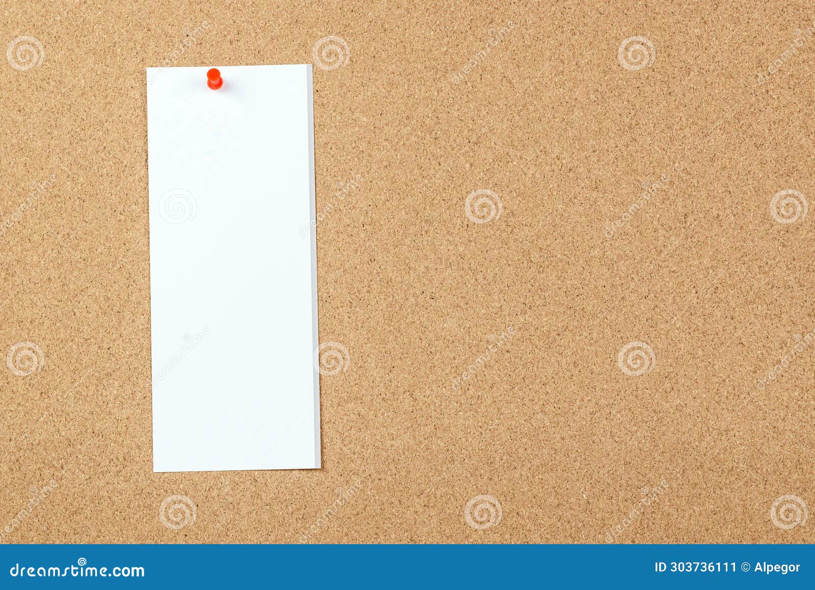 Blank Sheet of Paper on a Notice Board Stock Image - Image of notice ...