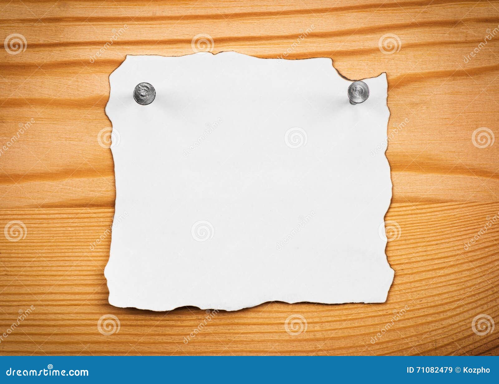 Blank Sheet of Paper on a Wooden Board Stock Image - Image of ...