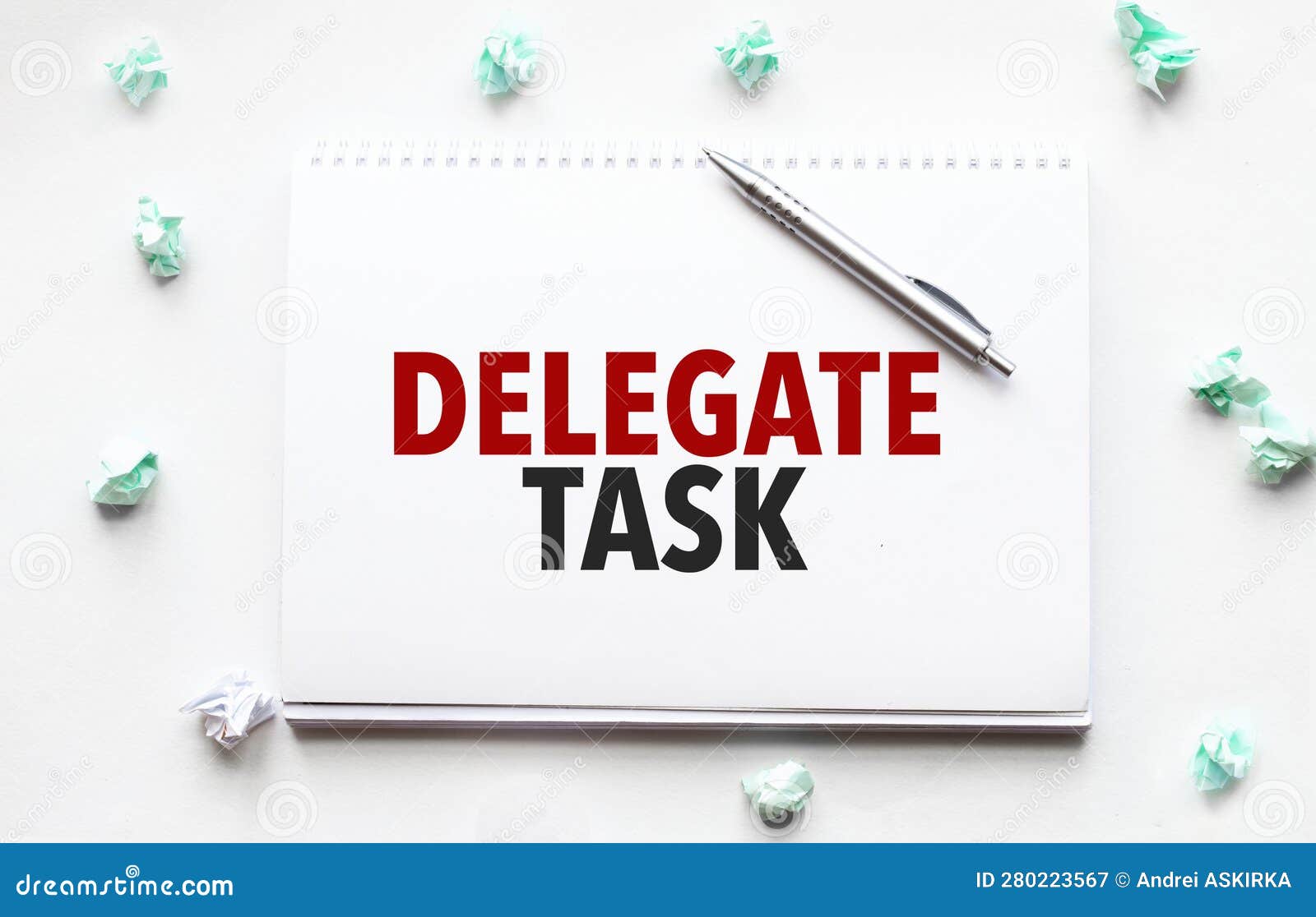 Blank Sheet, Pen and Crumpled Paper Balls on Grey Table, Flat Lay. Text ...