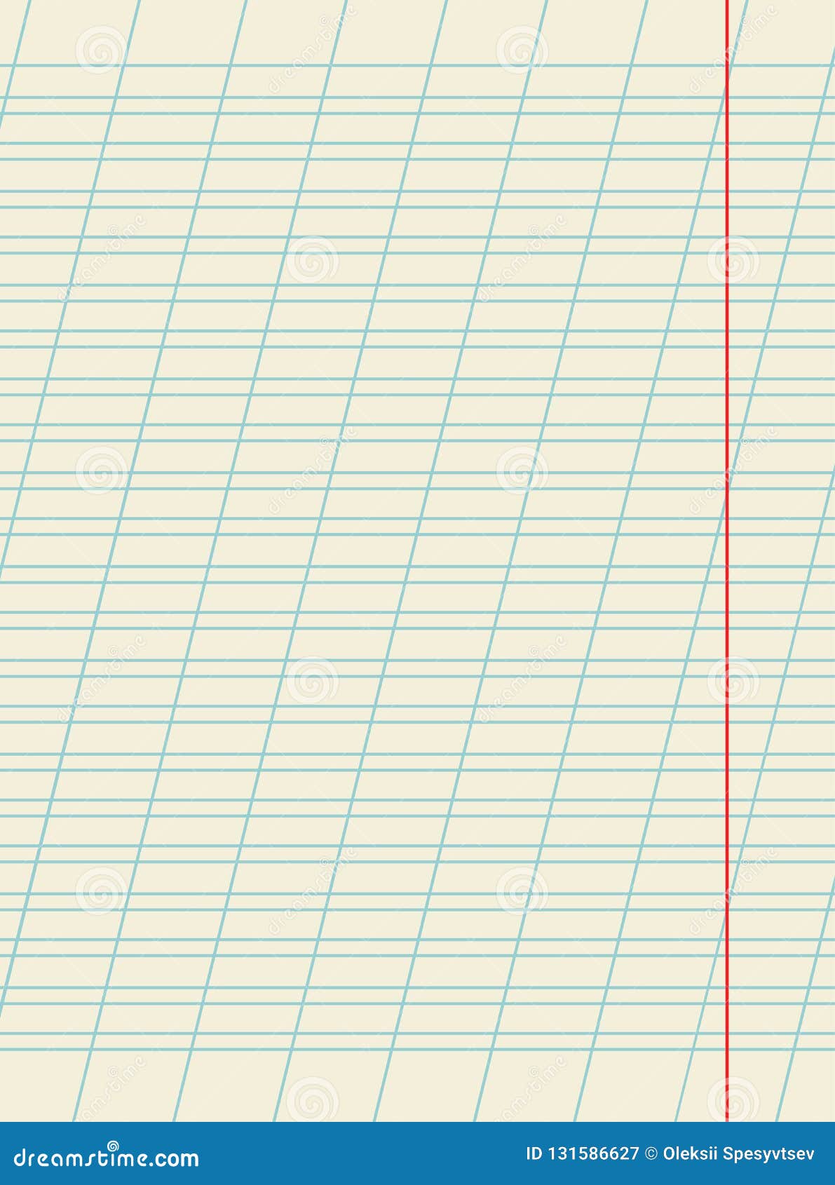 Blank Sheet of School Notebook with Slanted Ruled Diagonal Lines for ...