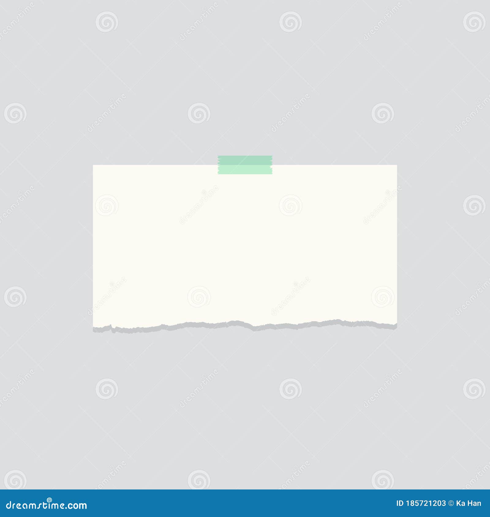 Blank Sheet of Torn Paper Vector. Ripped Note Illustration Stock Vector ...