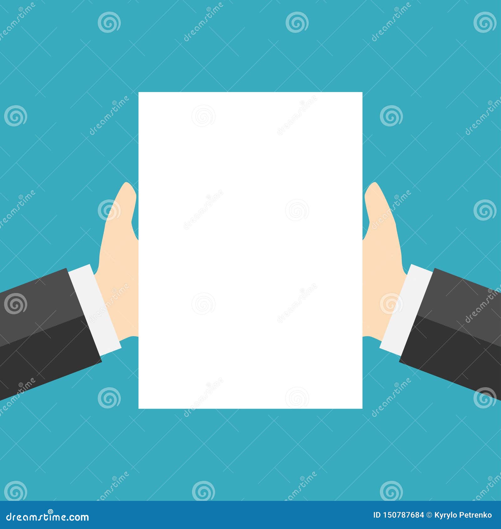 Blank Sheet of White Paper at Hand Stock Vector - Illustration of ... Blank Sheet of White Paper at Hand Stock Vector - Illustration of ...