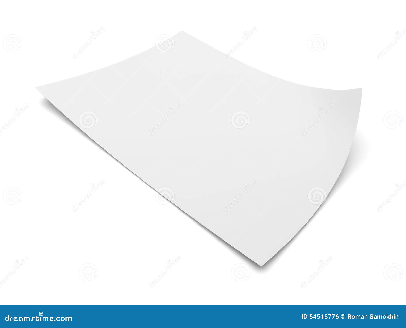 Blank sheet of white paper stock illustration. Illustration of blank ...