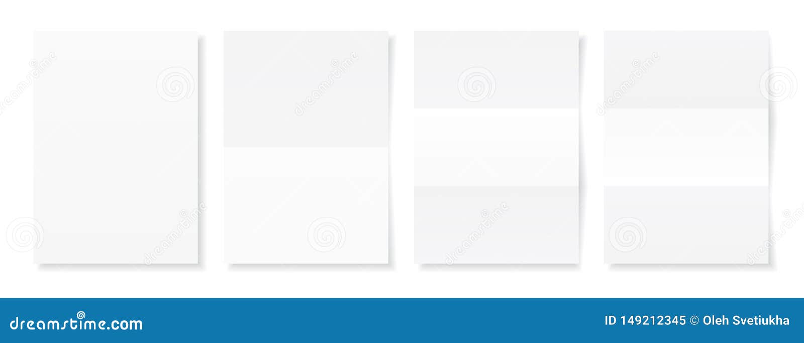 Blank A4 Sheet of White Paper with Shadow, Template for Your Design ...
