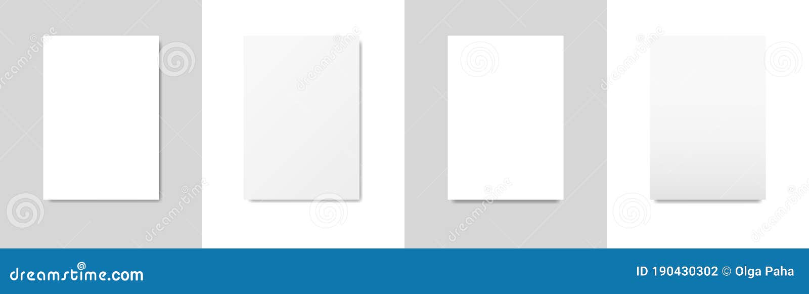 Sheets From A0 To A5 Format On Transparent Background Vector ...