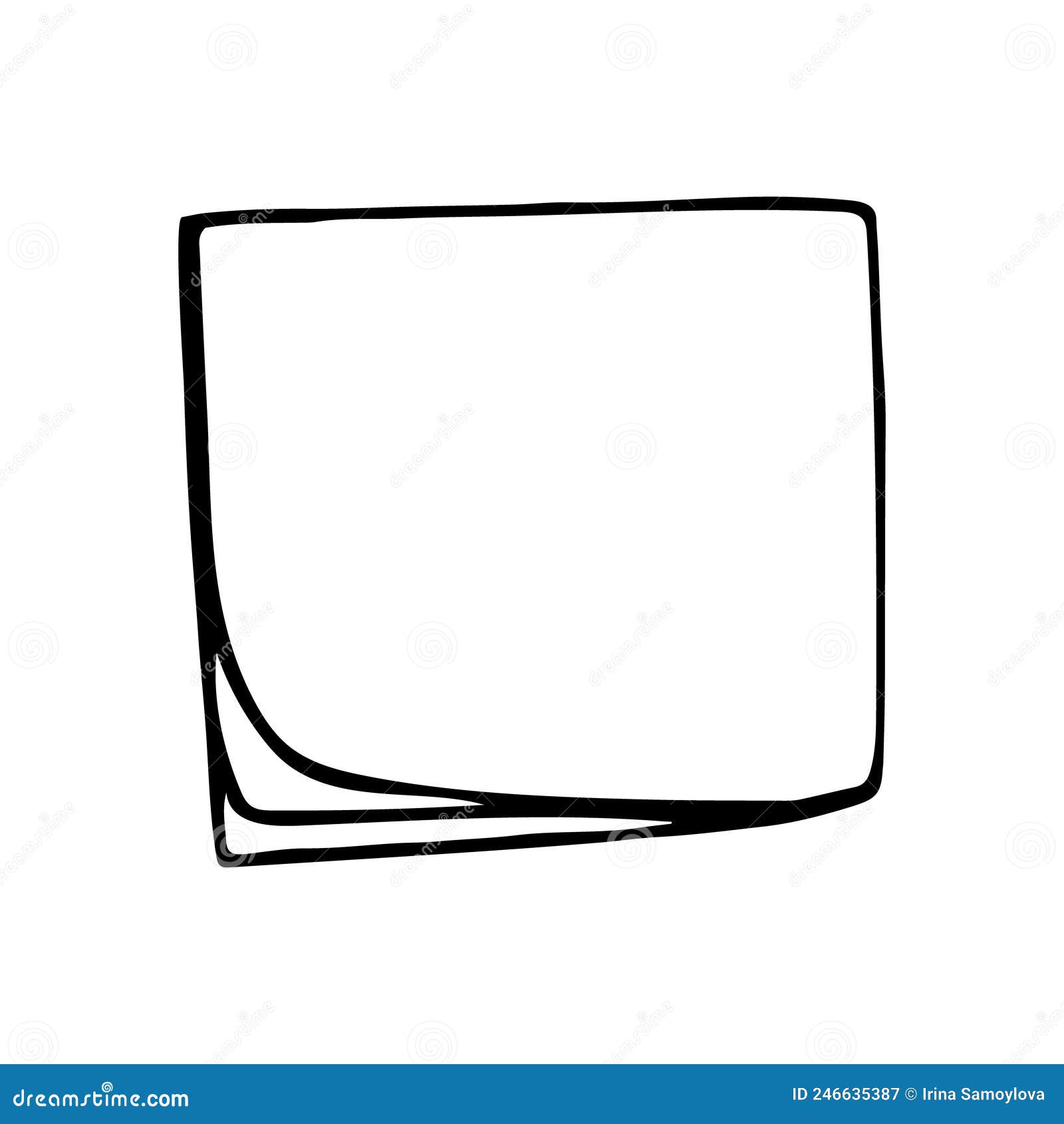 Blank Sheets for Notes Stack. Notepad Page. Vector Illustration Hand ...