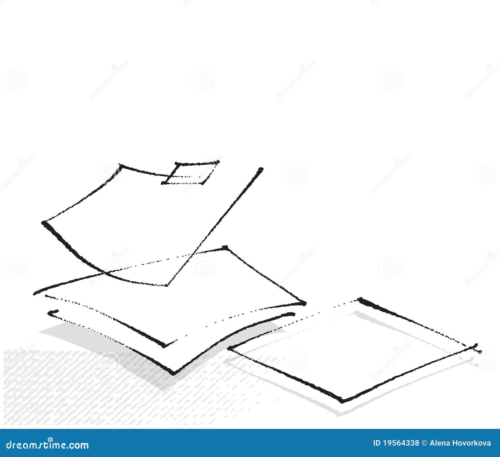 Blank Sheets Of Paper, Icon Royalty Free Stock Photos - Image: 19564338