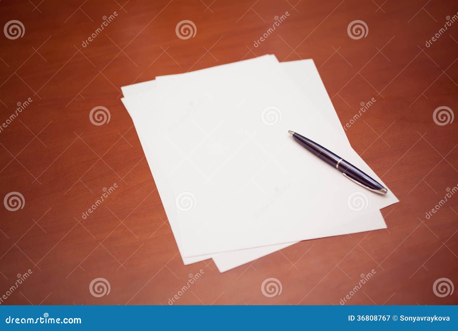 Blank Sheets with Pen for New Ideas Stock Image - Image of inspiring ...