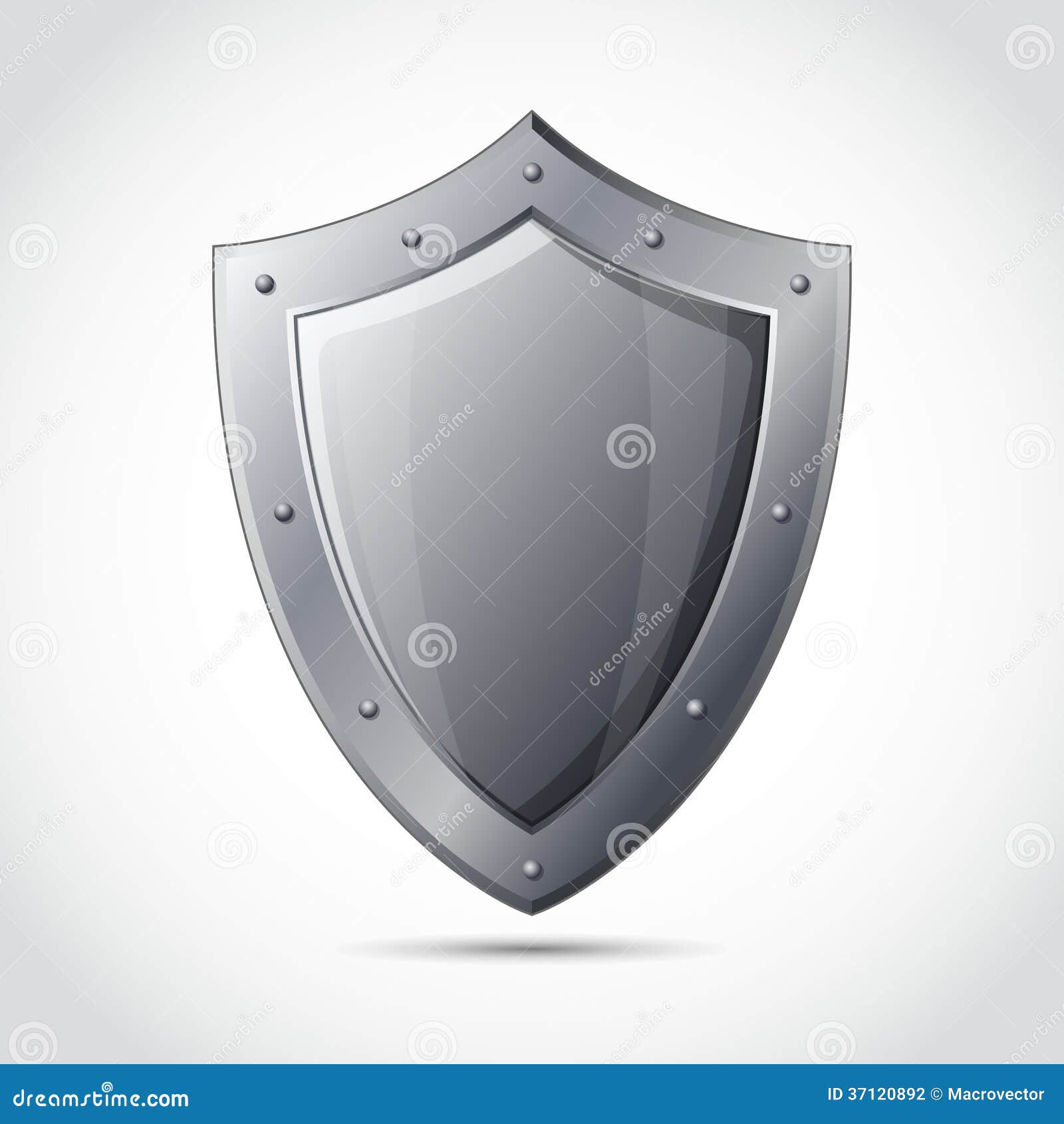 Blank Shield Business Protection Emblem Stock Vector - Illustration of ...