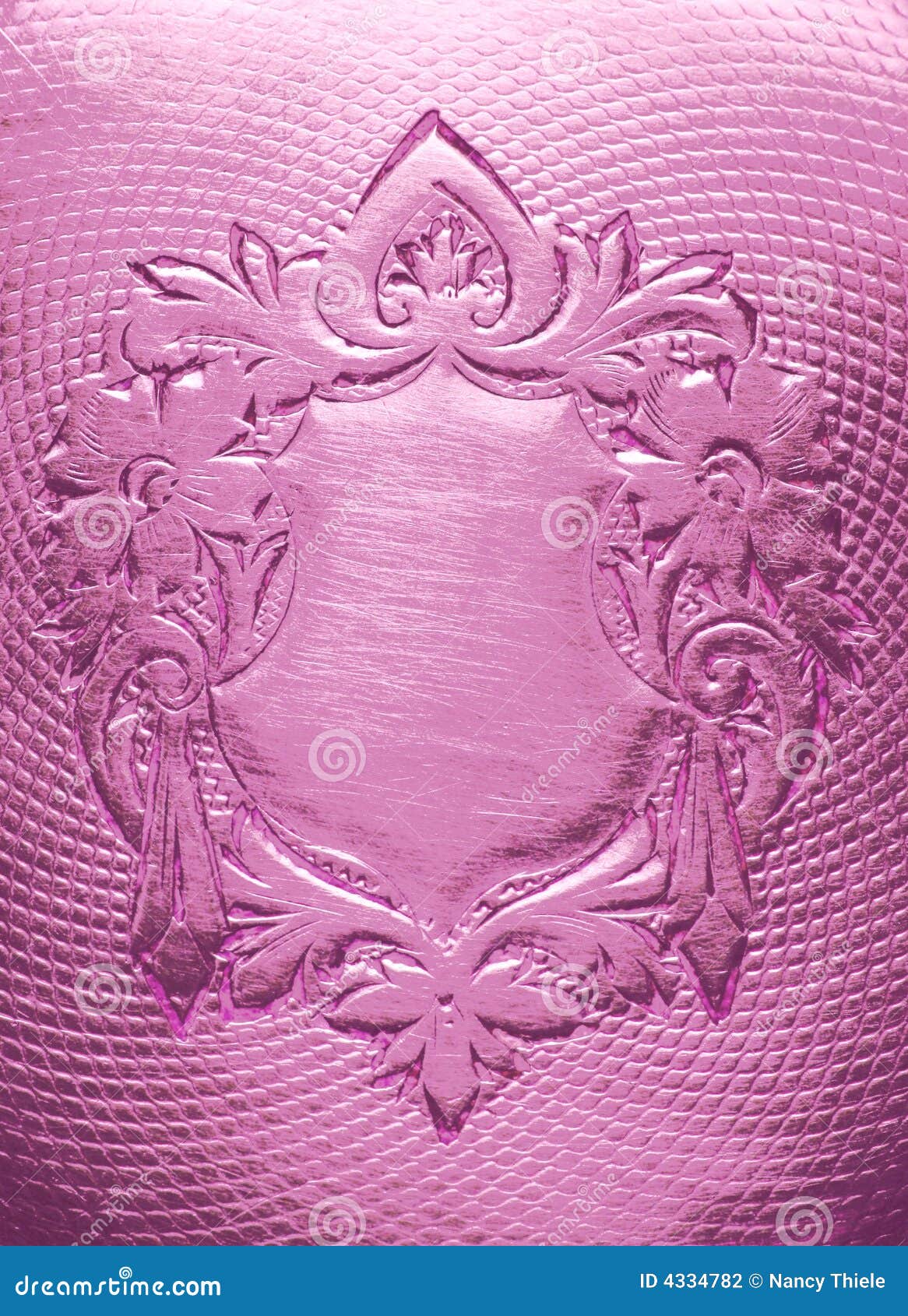 Blank Shield, Floral Design, Engraving Stock Photo - Image of ...