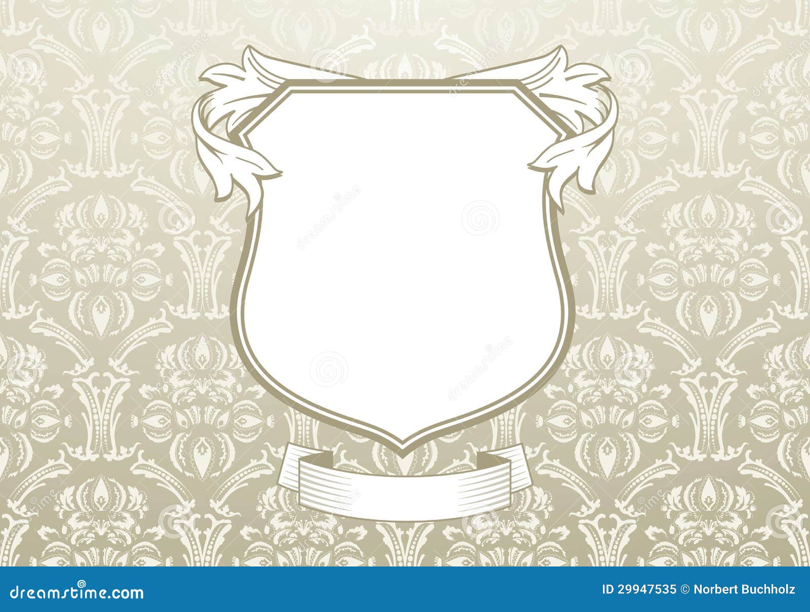 Blank shield stock vector. Illustration of laurels, space - 29947535