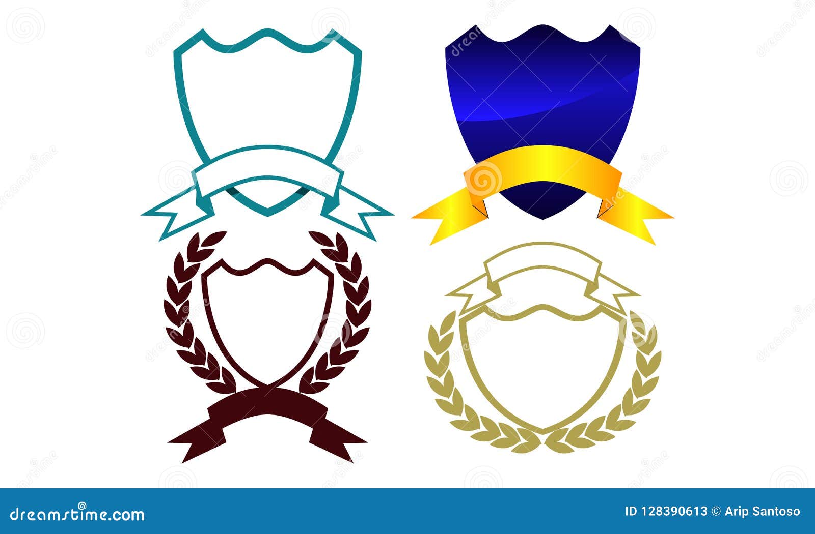 Shield With Ribbon Vector Illustration | CartoonDealer.com #22533572