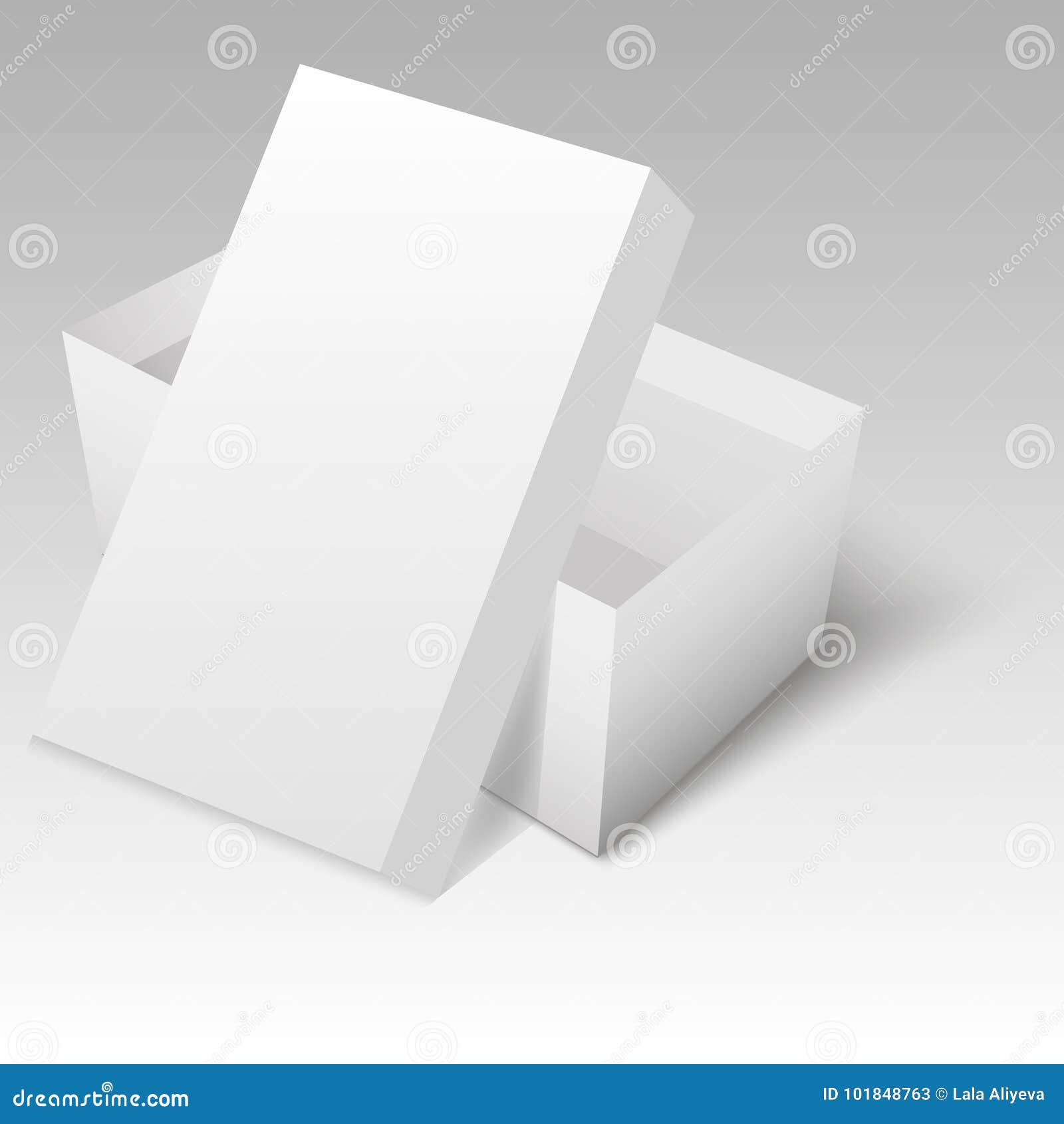 Blank of Shoe Box Template for Your Design. Vector Stock Illustration ...