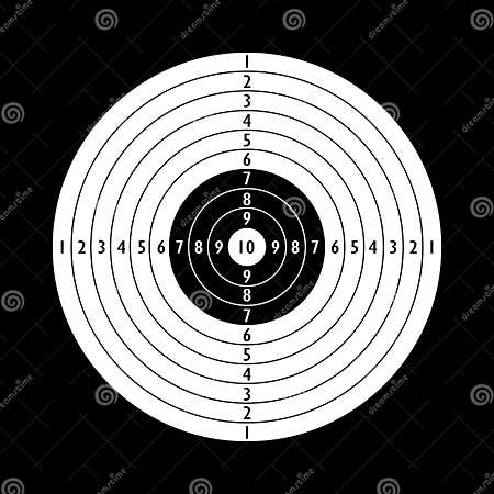 Blank Shooting Target Template Stock Vector - Illustration of ...