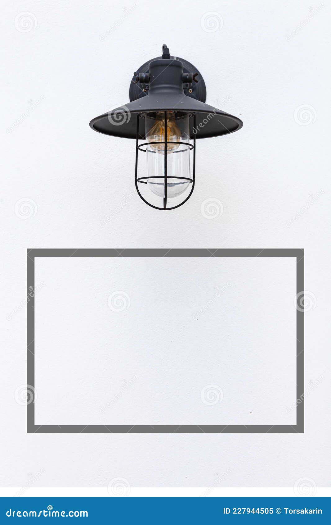 Shop Sign on White Painted Concrete Wall Stock Illustration ...