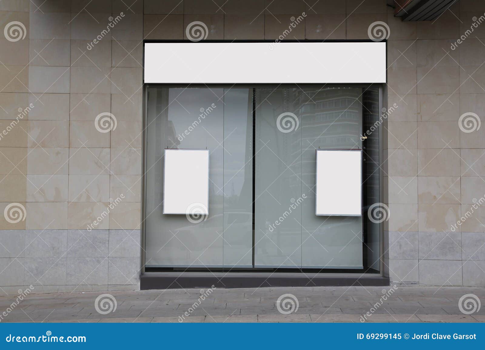 Blank showcase in a store stock image. Image of empty - 69299145