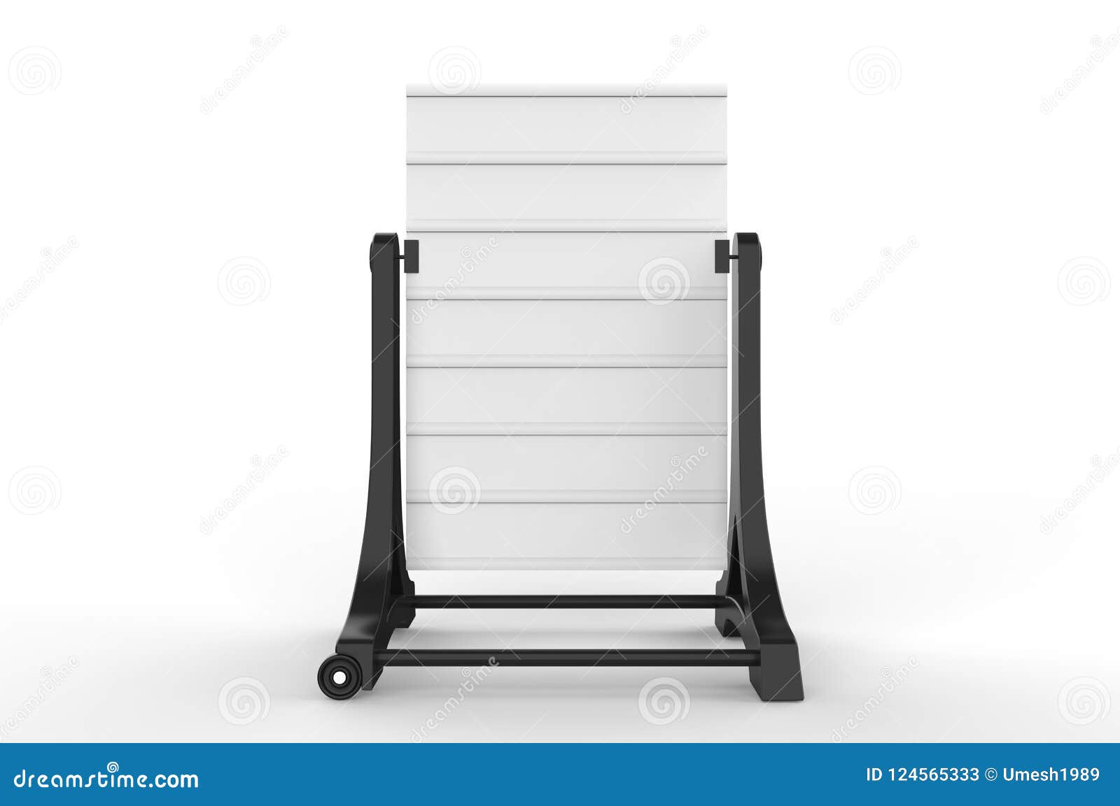 Blank Sidewalk Changeable Message Board Sign. 3d Rendering Illustration ...