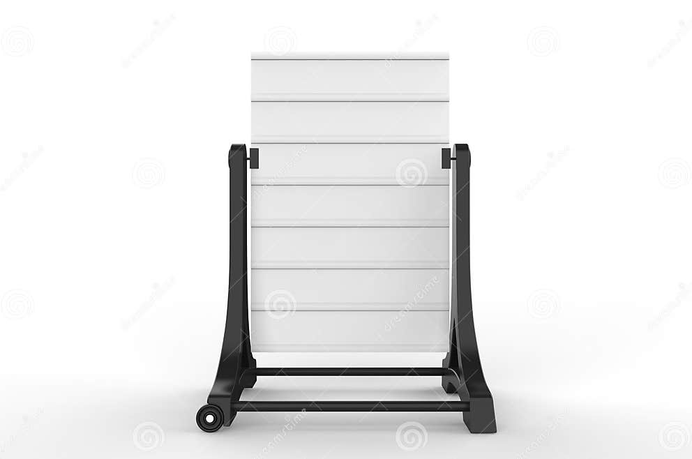 Blank Sidewalk Changeable Message Board Sign. 3d Rendering Illustration ...