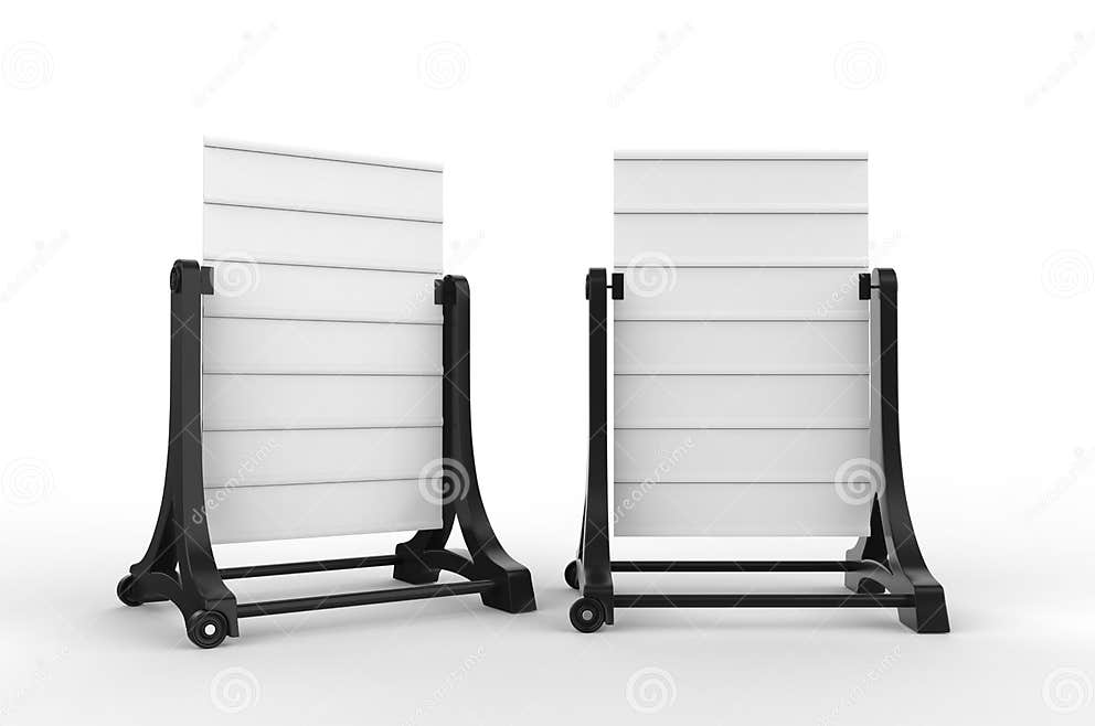 Blank Sidewalk Changeable Message Board Sign. 3d Rendering Illustration ...