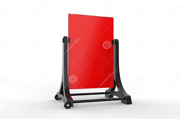 Blank Sidewalk Changeable Message Board Sign. 3d Rendering Illustration ...