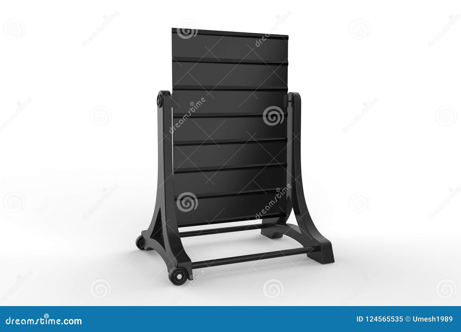 Blank Sidewalk Changeable Message Board Sign. 3d Rendering Illustration ...