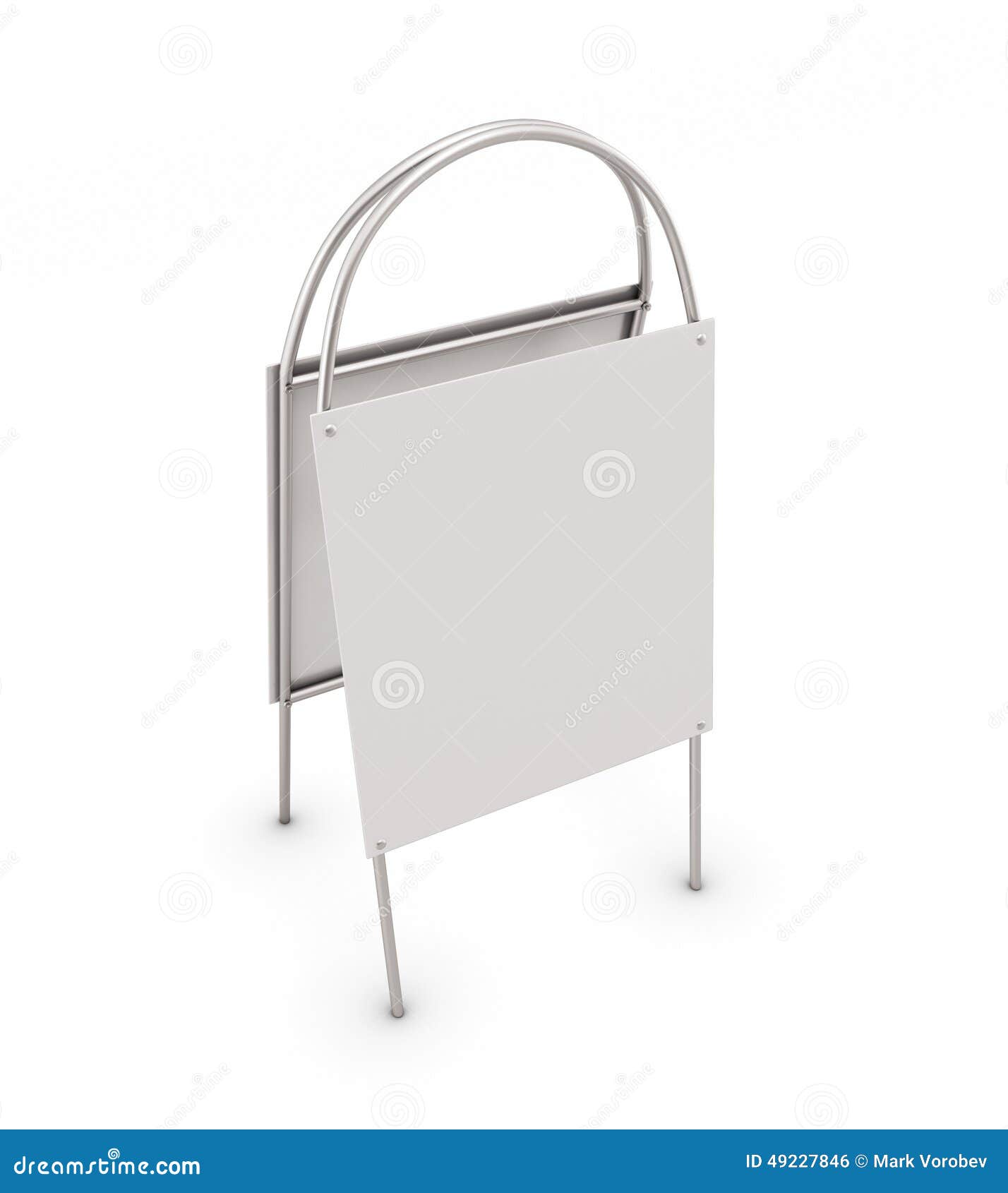 Blank Sidewalk Sign Board Including Clipping Path Stock Illustration ...