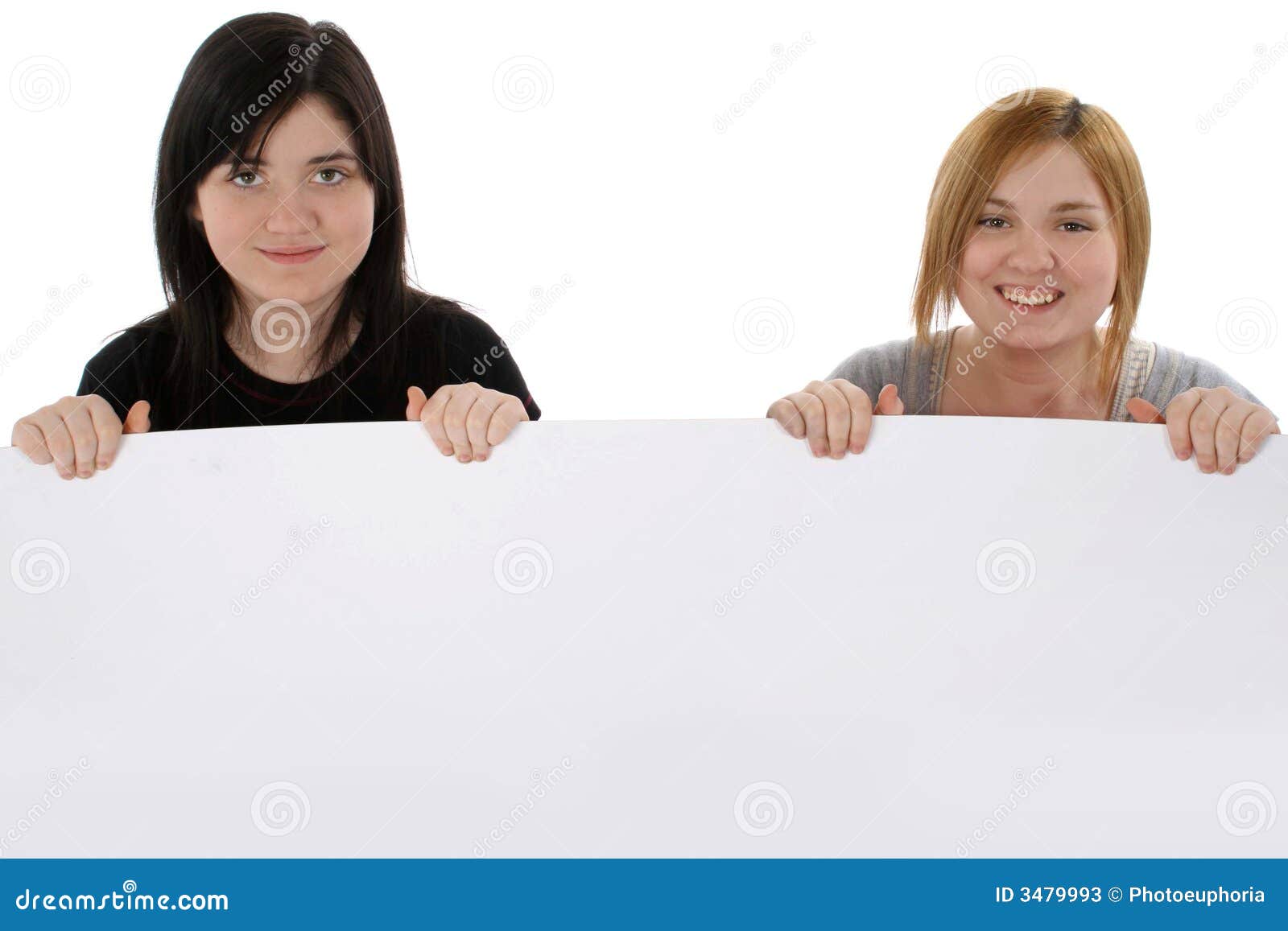 Blank Sign stock image. Image of brunette, smile, thirteen - 3479993