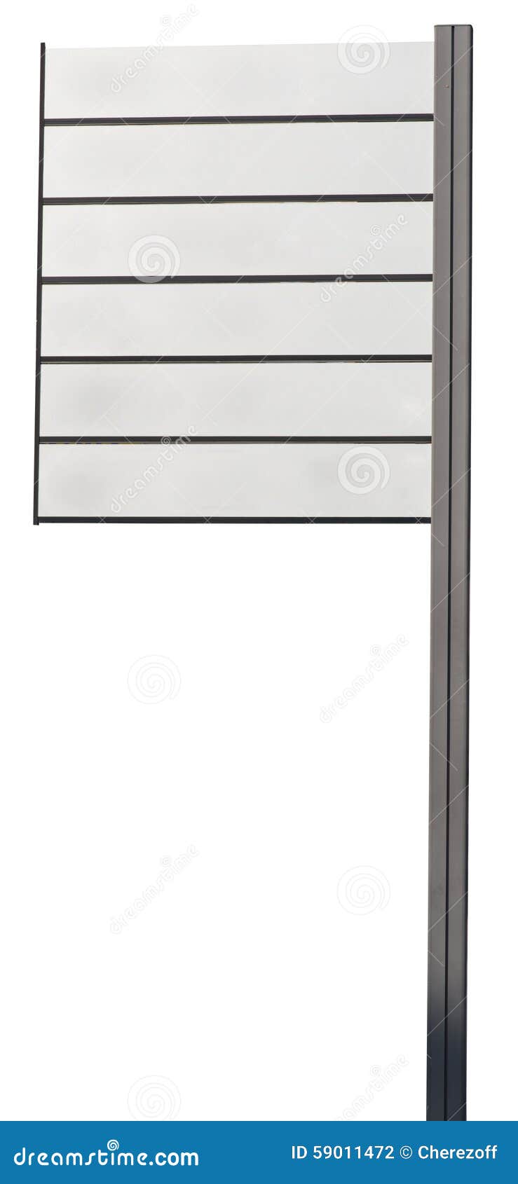 Blank Sign Board on White Background Stock Photo - Image of steel ...