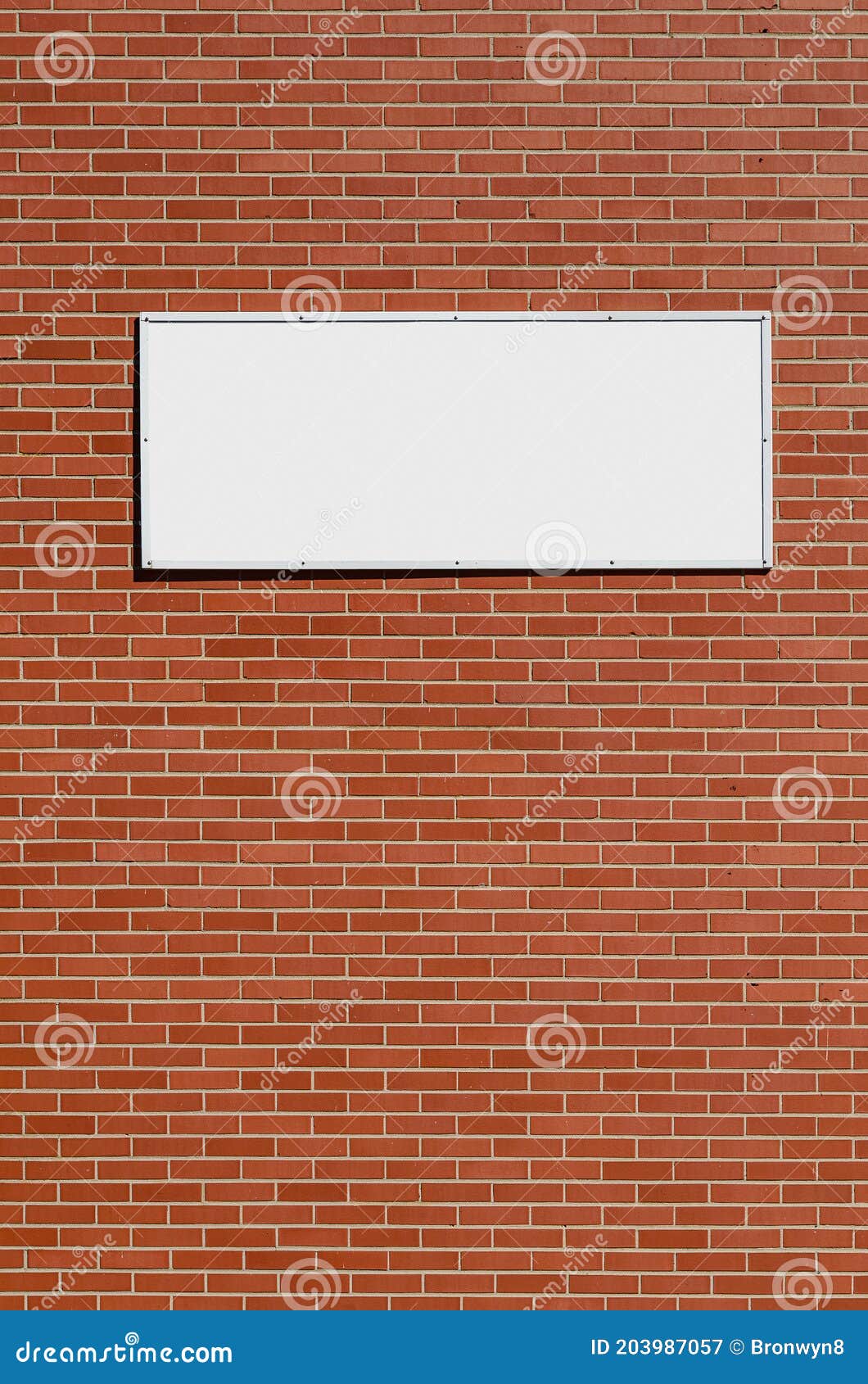 Blank Sign on Brick Wall for Your Message Stock Image - Image of ...