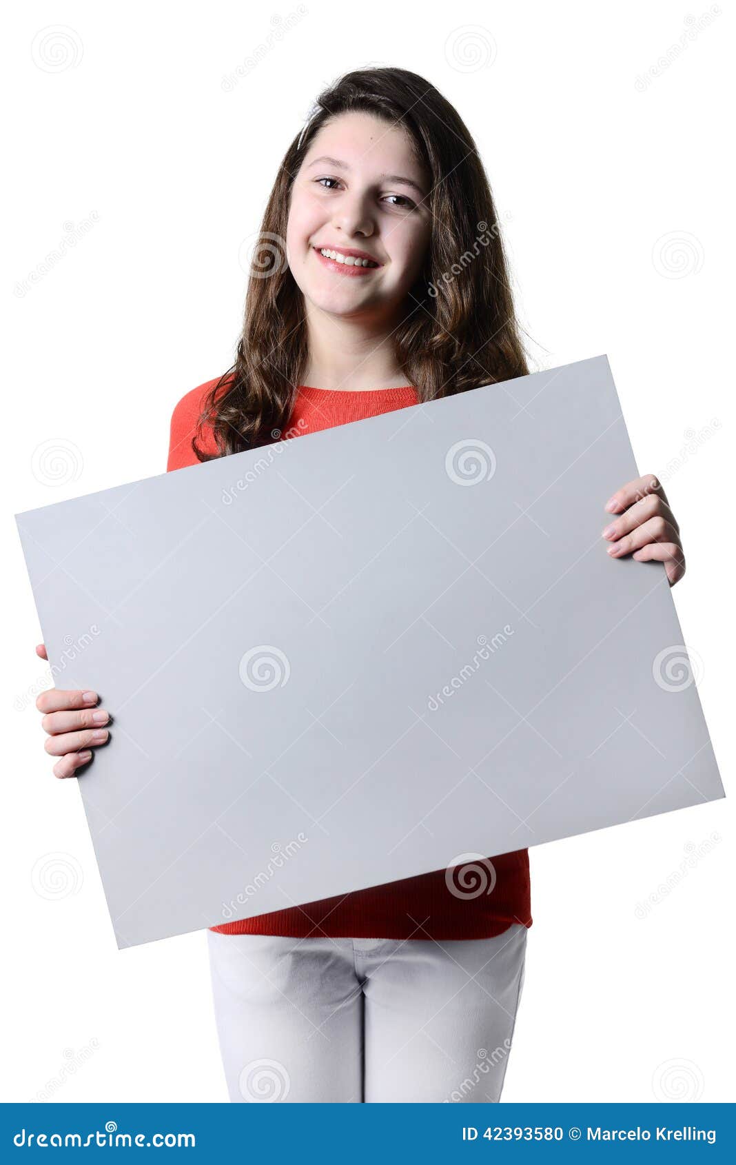 Blank sign stock photo. Image of hair, white, caucasian - 42393580