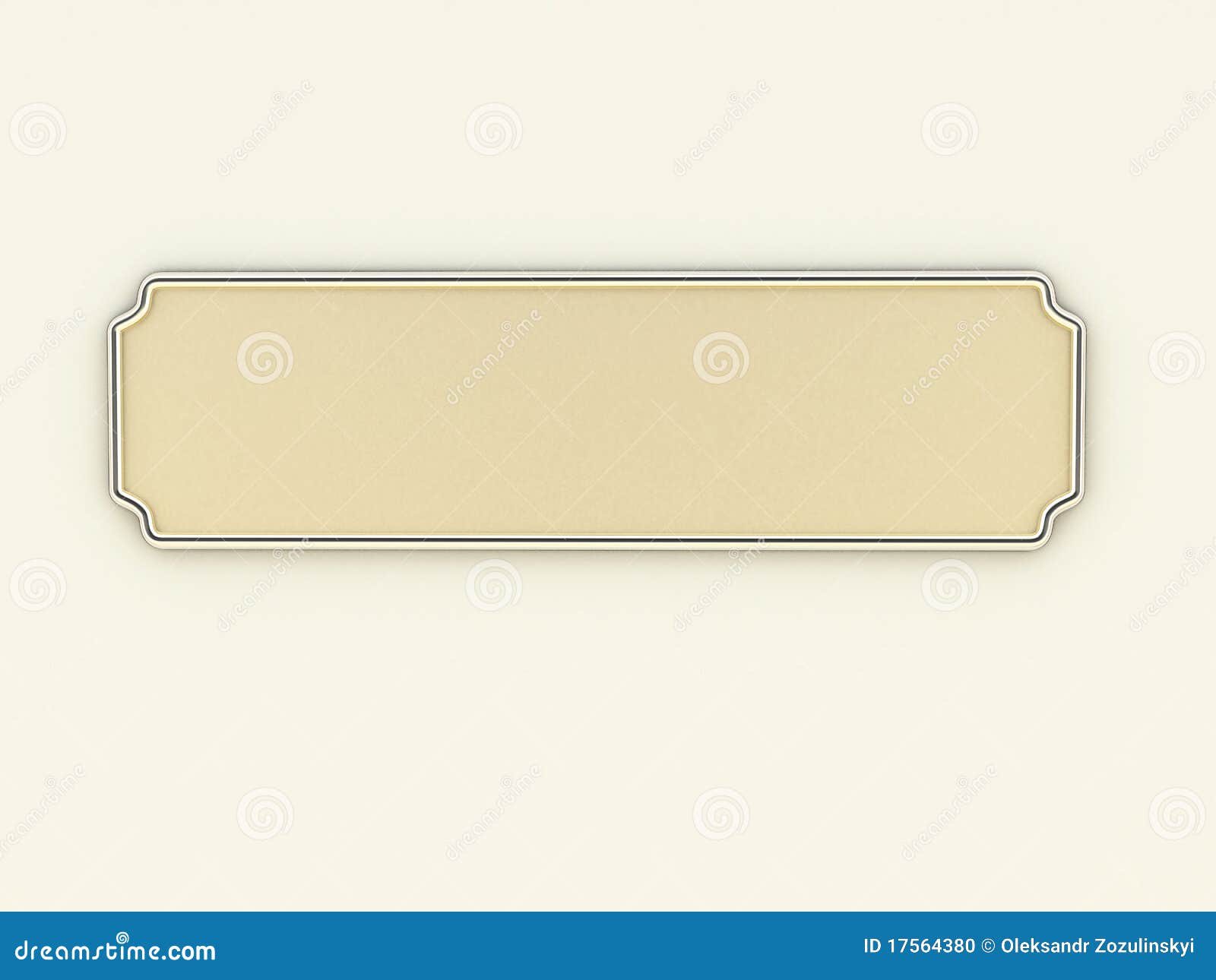 Blank sign of gold stock illustration. Illustration of empty - 17564380