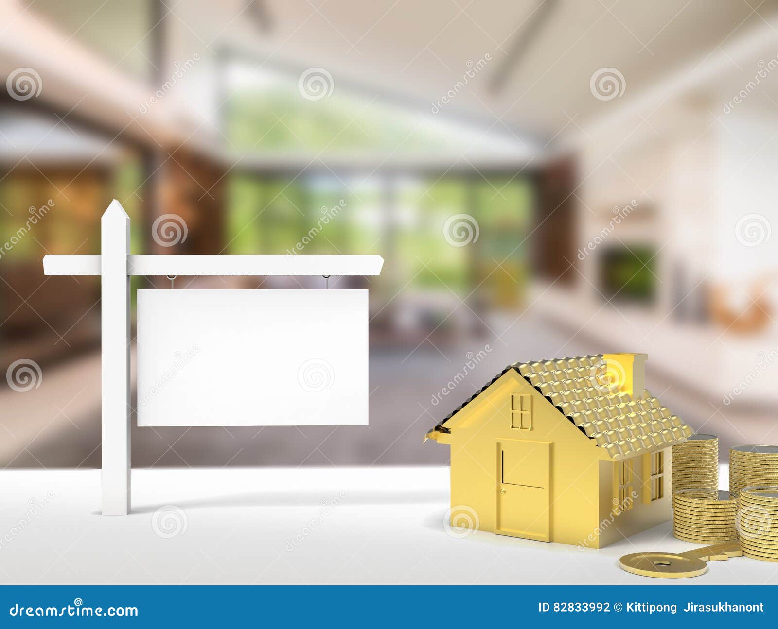 Blank Sign with House Background Stock Photo - Image of gold, asset ...