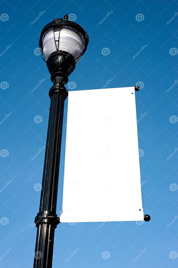 Blank Sign on Lamp-post stock image. Image of sign, lamp - 5248055